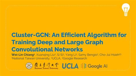 Ppt Cluster Gcn An Efficient Algorithm For Training Deep And Large Powerpoint Presentation