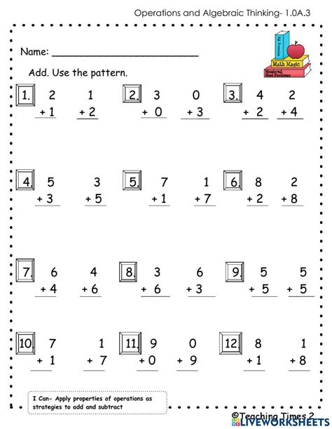 Commutative Addition Online Exercise For Live Worksheets Commutative Addition Online Exercise For Live Worksheets