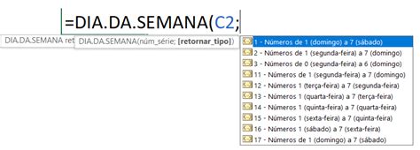 como calcular data no excel em dias da semana
