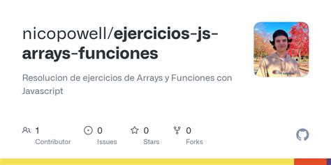 Github Nicopowellejercicios Js Arrays Funciones Resolucion De