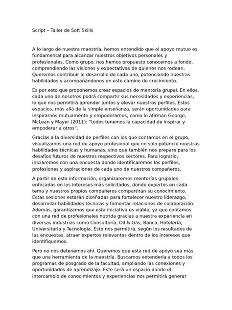 Script Soft Skills Pdf