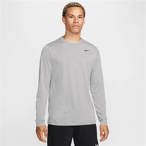 Grey Dri Fit Long Sleeve Shirts