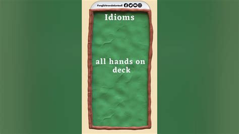 English Idiom And Example All Hands On Deck With Sound 📖 Shorts
