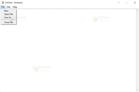 Create A Text Editor In Python Python Geeks