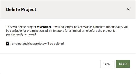 Delete A Project