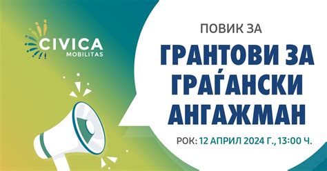 [ЗАТВОРЕН] ПОВИК ЗА ДОДЕЛУВАЊЕ ГРАНТОВИ ЗА ГРАЃАНСКИ АНГАЖМАН ЦМ ГГА Civica Mobilitas