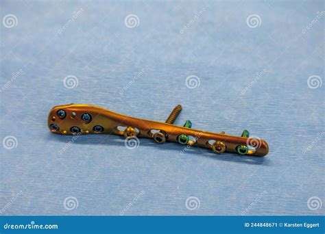 Titanium Surgical Plate And Titanium Screws For The Treatment Of A