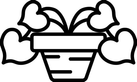 Flower Pot Outline Vector Art Icons And Graphics For Free Download