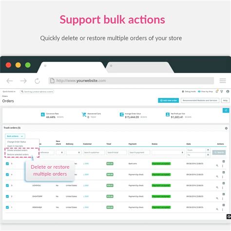 Delete Order Free Prestashop Delete Orders Module