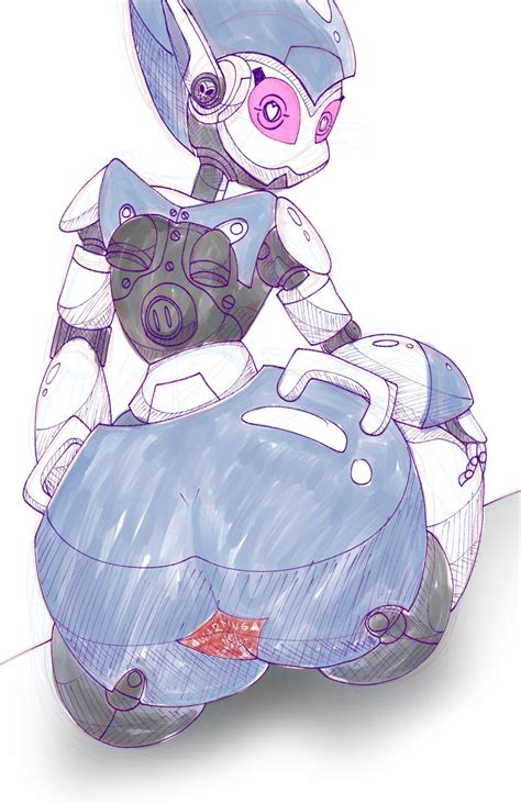 Rule 34 Ass Big Ass Big Butt Blue Body Cyberskunk Decal On Ass Female