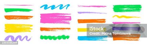 Ilustración De Pincel Textura Trazo Lápiz Color Subrayado Subrayado