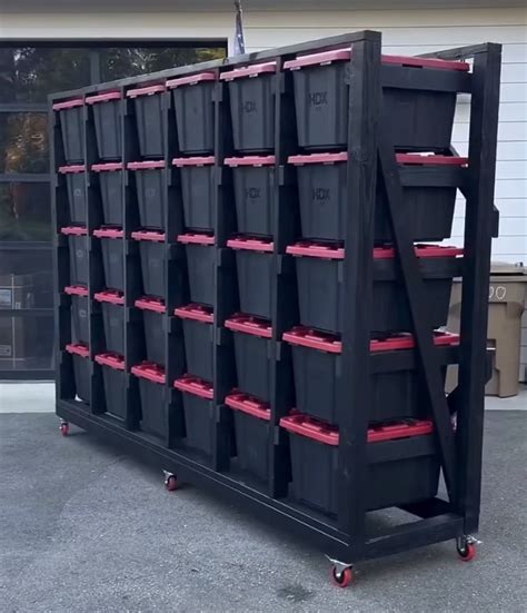 Digital Download Diy 27 Gallon Tote Storage Rack Plans For 8 Totes