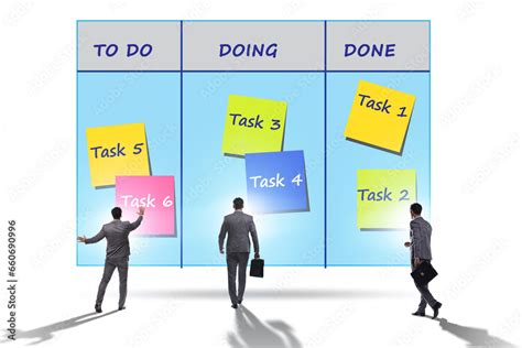Agile Kanban Board With Outstanding Tasks Stock Photo Adobe Stock