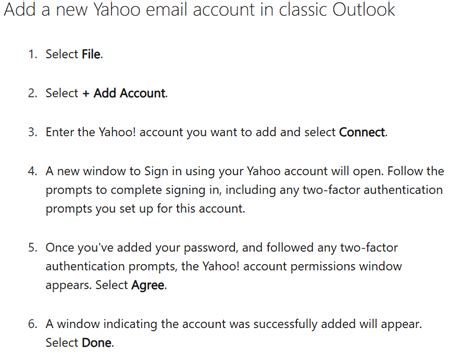 Office 365 Outlook Initial Setup To Use A Yahoo Account Microsoft Qanda
