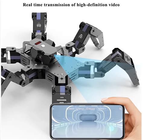 hexapod bionic robot esp32 compatible with arduino graphical programmi