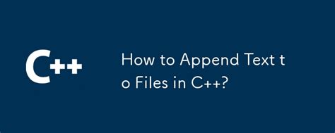 How To Append Text To Files In C C Phpcn
