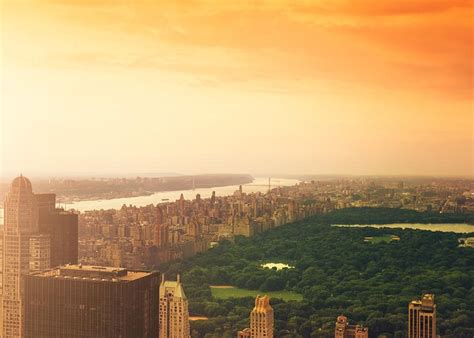 New York City Skyline And Central Park Greeting Card By Franckreporter