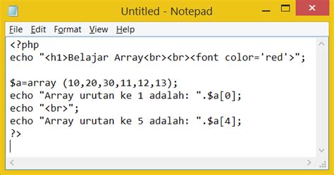 Membuat Variabel Array Pada Php Niguru Indonesia