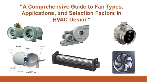 A Comprehensive Guide To Fan Types Applications And Selection Factors In Hvac Design Youtube