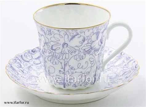 Чашка с блюдцем Садик Витая Императорский фарфор Официальный магазин АО «ИФЗ