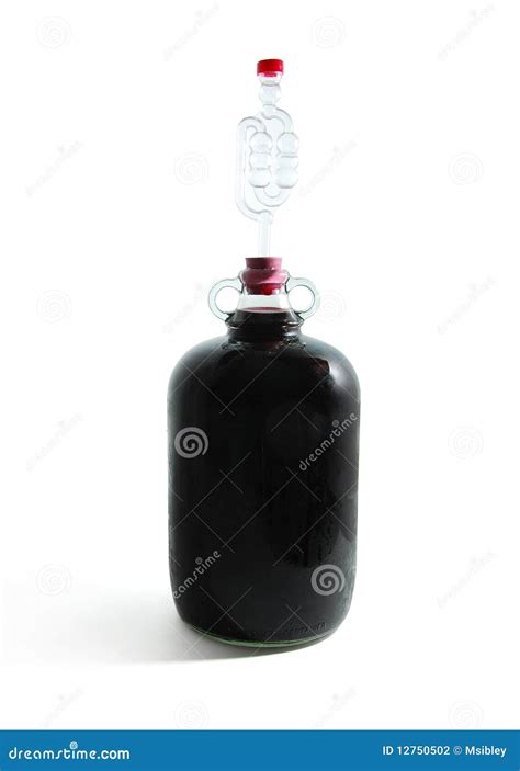Demijohn With Red Wine Royalty Free Stock Image