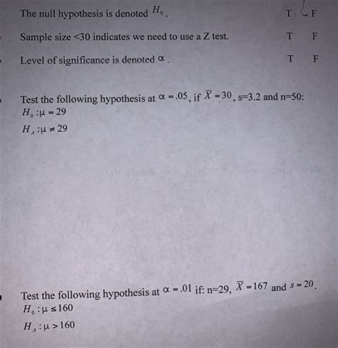 Solved The Null Hypothesis Is Denoted H Sample Size