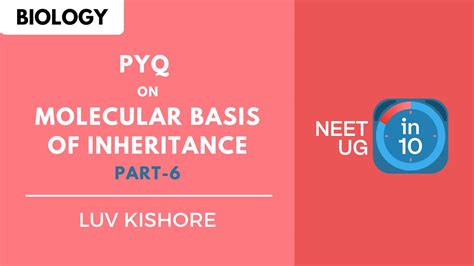 PYQ On Molecular Basis Of Inheritance Part NEET BIOLOGY NEET UG In YouTube