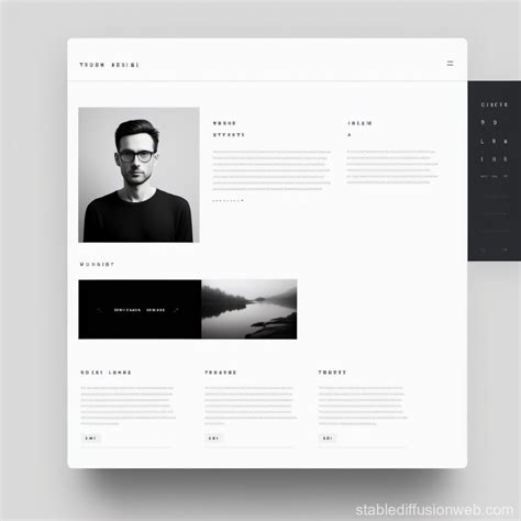 Create A Ui Design For A Personal Website With A Minimalistic Style