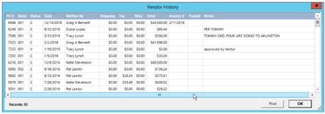 Vendor File