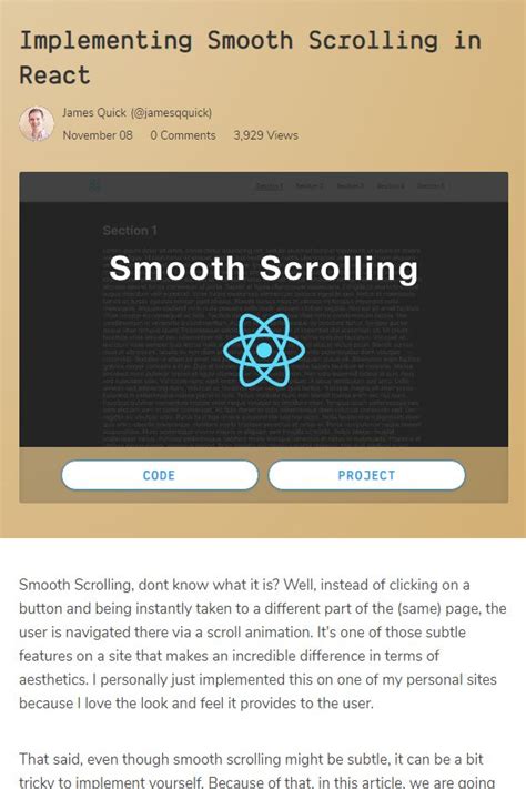 Implementing Smooth Scrolling In React Digitalocean In 2024 Web