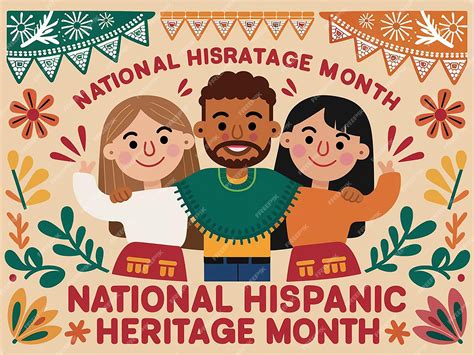 Illustrated Poster Celebrating National Hispanic Heritage Month