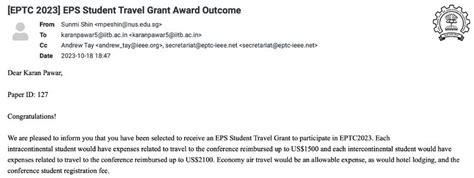 karan pawar on linkedin eptc2023 epstravelgrant electronicspackaging grateful