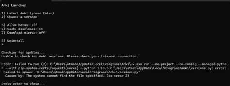 Anki Wont Start Help Anki Forums