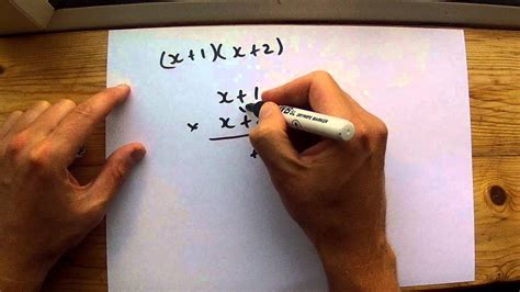 Multiplying Brackets Using Column Method Answer In Degree Order Youtube