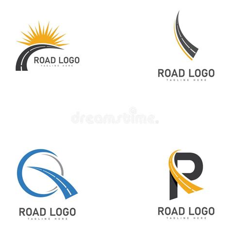 Road Logo Road Logo Vector Template Icon Stock Vector Illustration Of