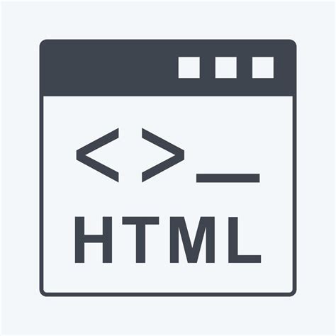 Icon Html Suitable For Programming Symbol Glyph Style Simple Design
