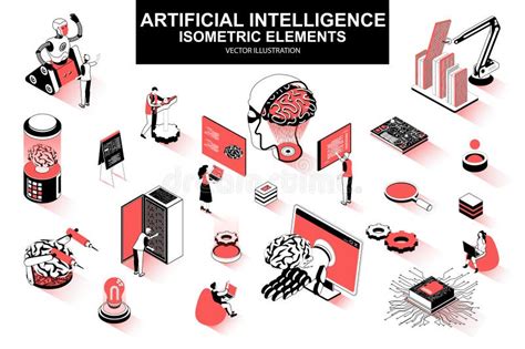 artificial intelligence bundle of isometric elements electronic brain