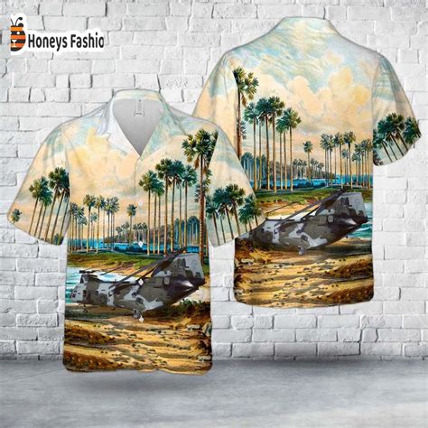 Us Marine Corps Boeing Vertol Ch 46e Sea Knight 107 Ii Hawaiian Shirt