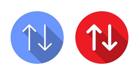 Arrow Sort Icon With Long Shadow Item Sorting Button 49053904 Vector Art At Vecteezy