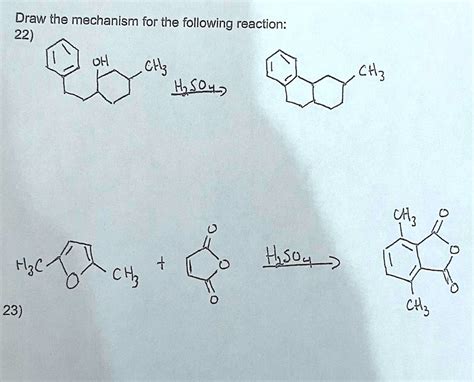 SOLVED: Draw the mechanisms of the following reactions from starting material to products. Thank ...