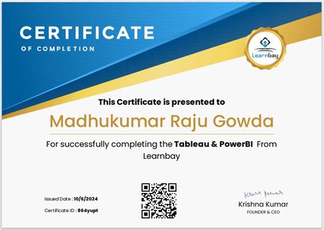 Madhukumar Raju Gowda On Linkedin Tableau Powerbi Certification