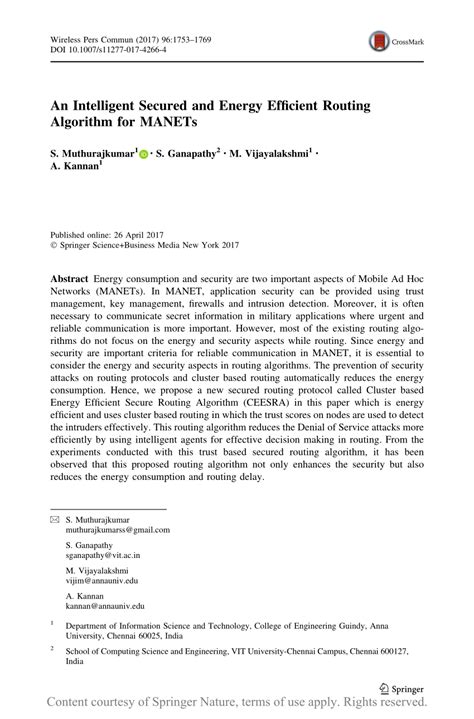 An Intelligent Secured And Energy Efficient Routing Algorithm For