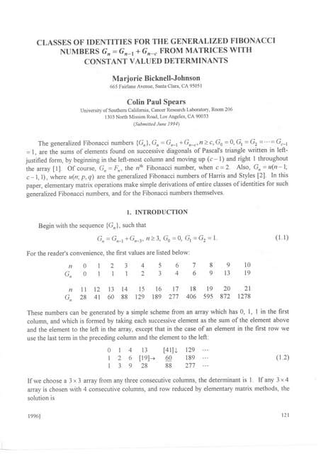 classes of identities for the generalized fibonacci pdf physics