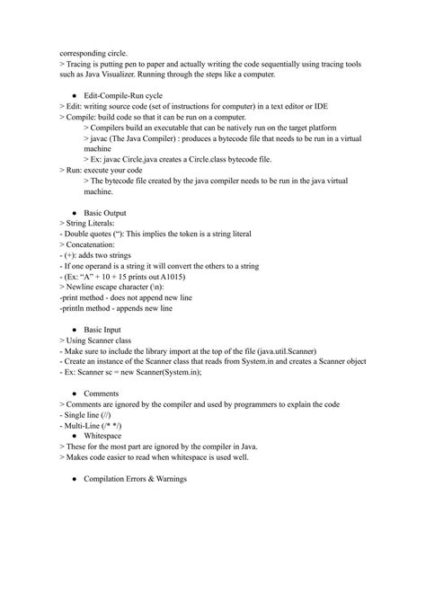 Programming I Final Review Cs 200 Programming I Wisconsin Thinkswap