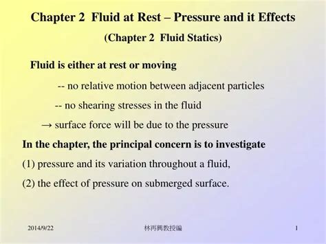 PPT Chapter Fluid At Rest Pressure And It Effects Chapter Fluid Statics PowerPoint