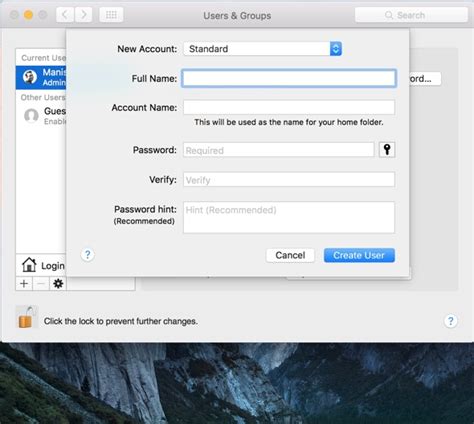 How Do I Create A New User Account On A Mac