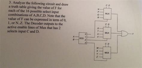 Solved 3 Analyze The Following Circuit And Draw A Truth