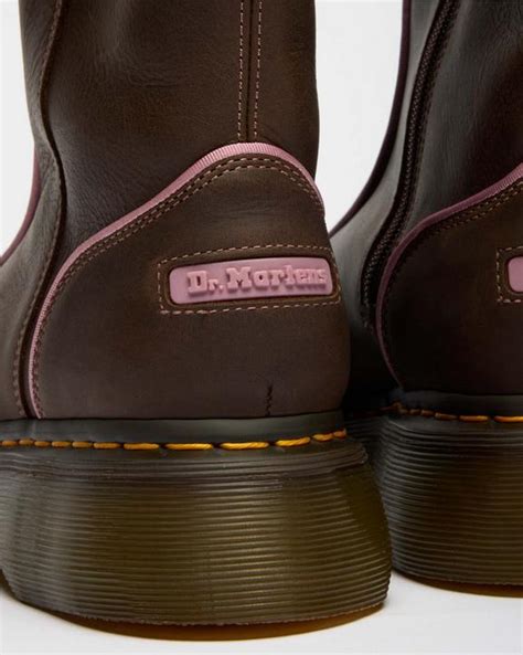 Buzz Hi Wyoming Leather Boots In Dark Brown Dr Martens