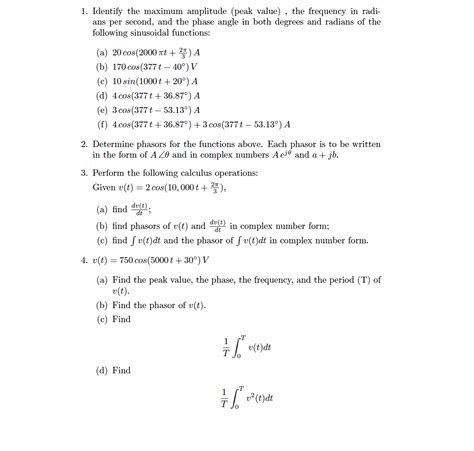 [solved] 1 identify the maximum amplitude peak value the