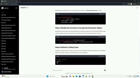 How Do I Implement Parameter Object Refactor In Python Youtube